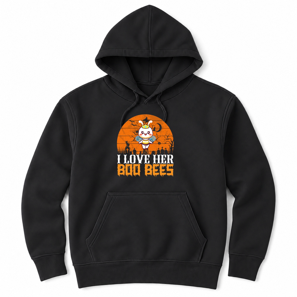 i love her boo bees trending halloween Unisex Hoodie